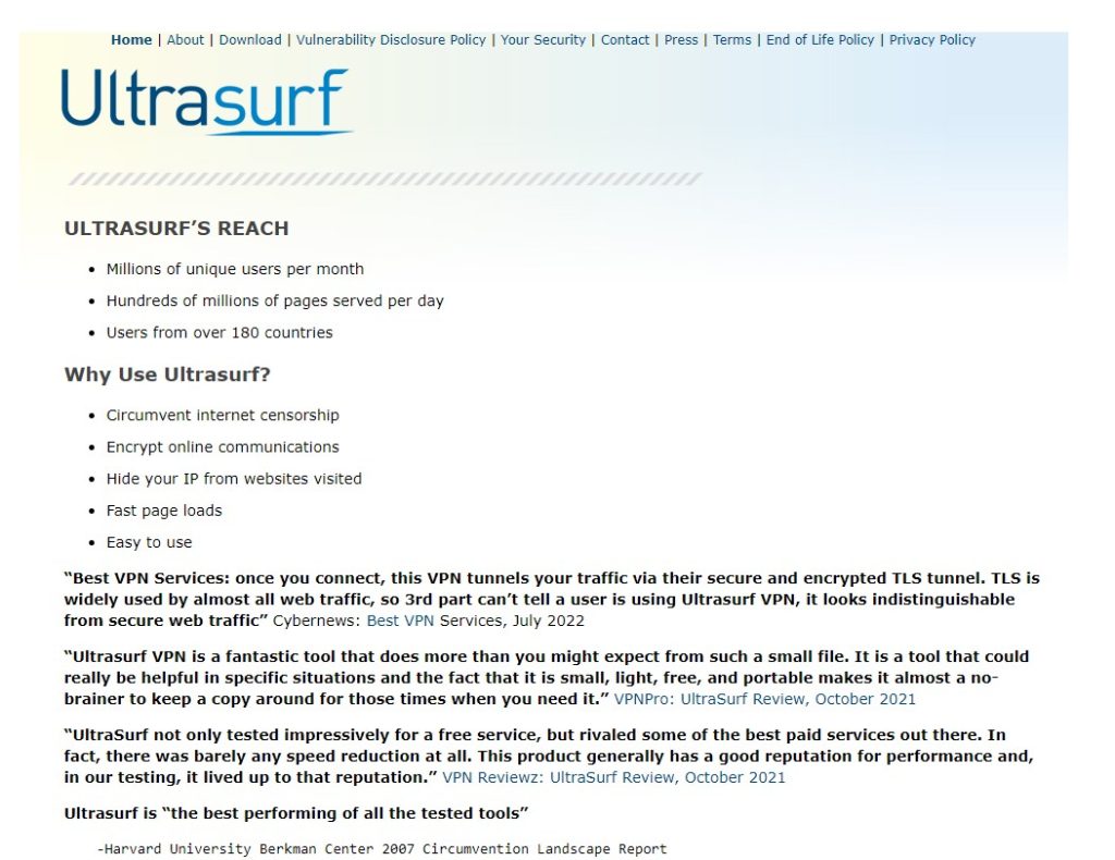 Ultrasurf Review (2024) - bestvpn.org